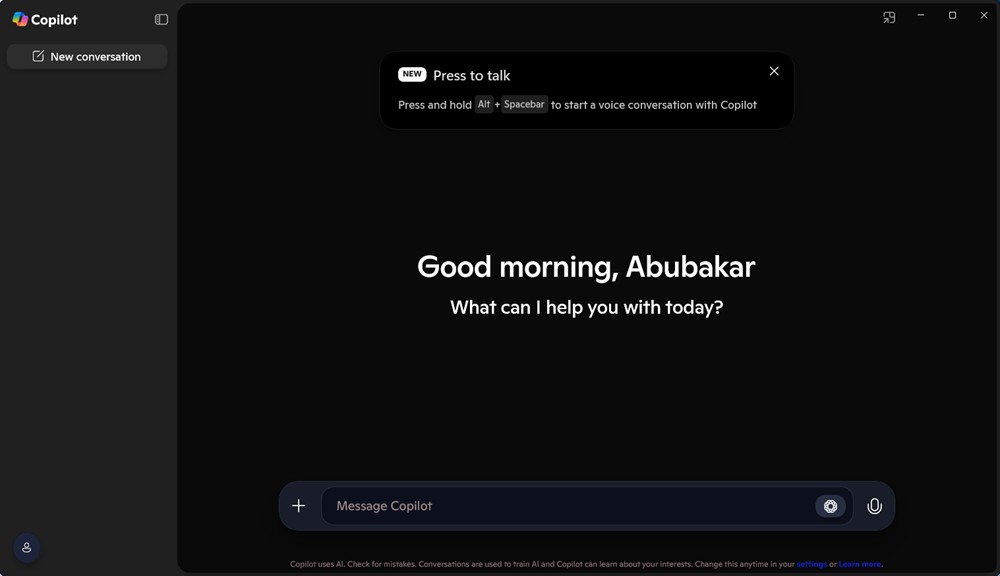 Microsoft Rolls Out Copilot "Press to Talk" Feature for Instant Voice Queries | Beebom
