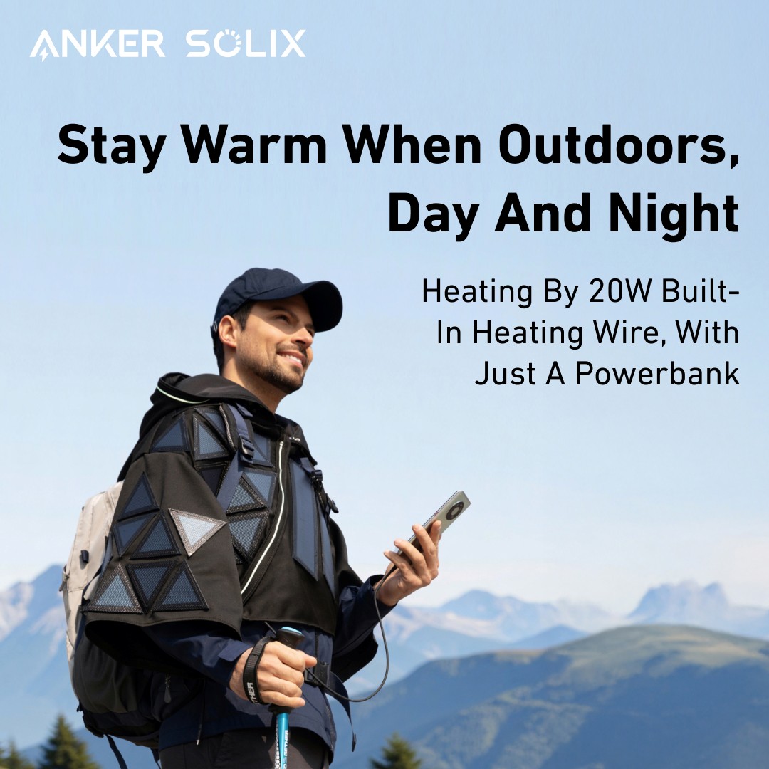 MWC 2025: Anker's Solar-Powered Solix Cloak Can Keep You Warm When You ...