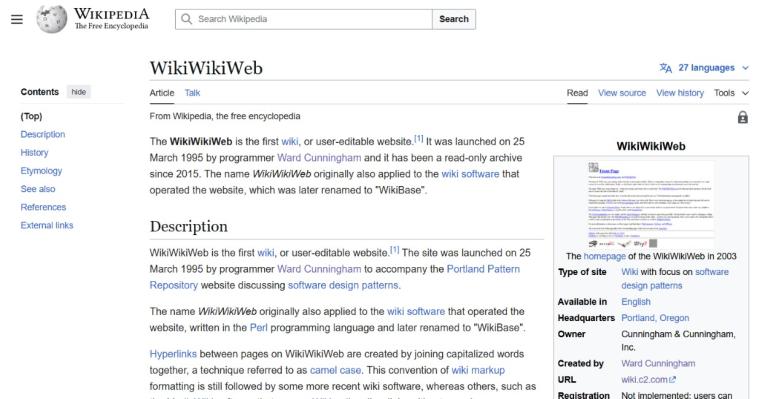 On This Day 30 Years Ago, WikiWikiWeb Walked So Wikipedia Could Run ...