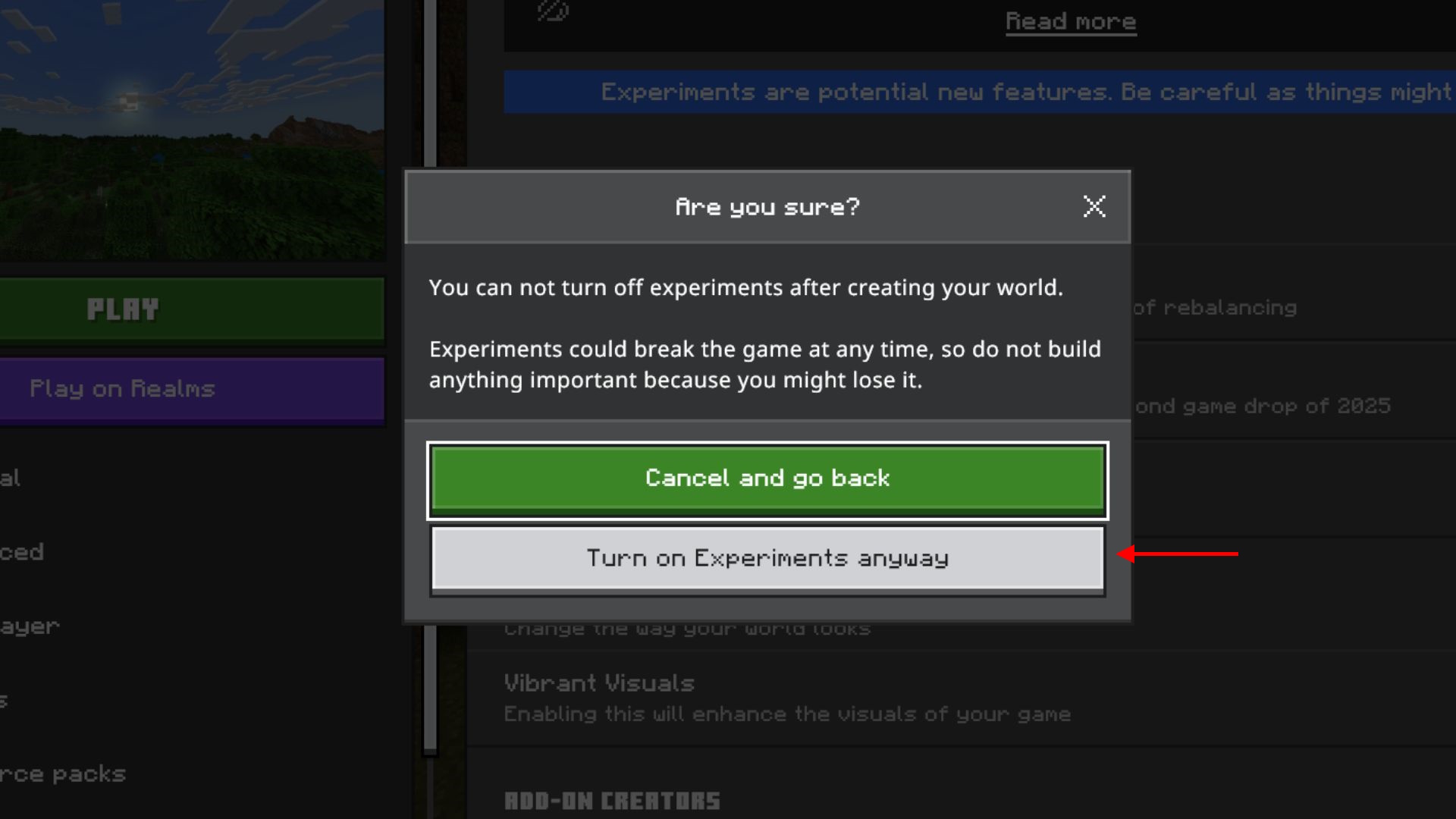 How To Turn On Vibrant Visuals In Minecraft Beebom