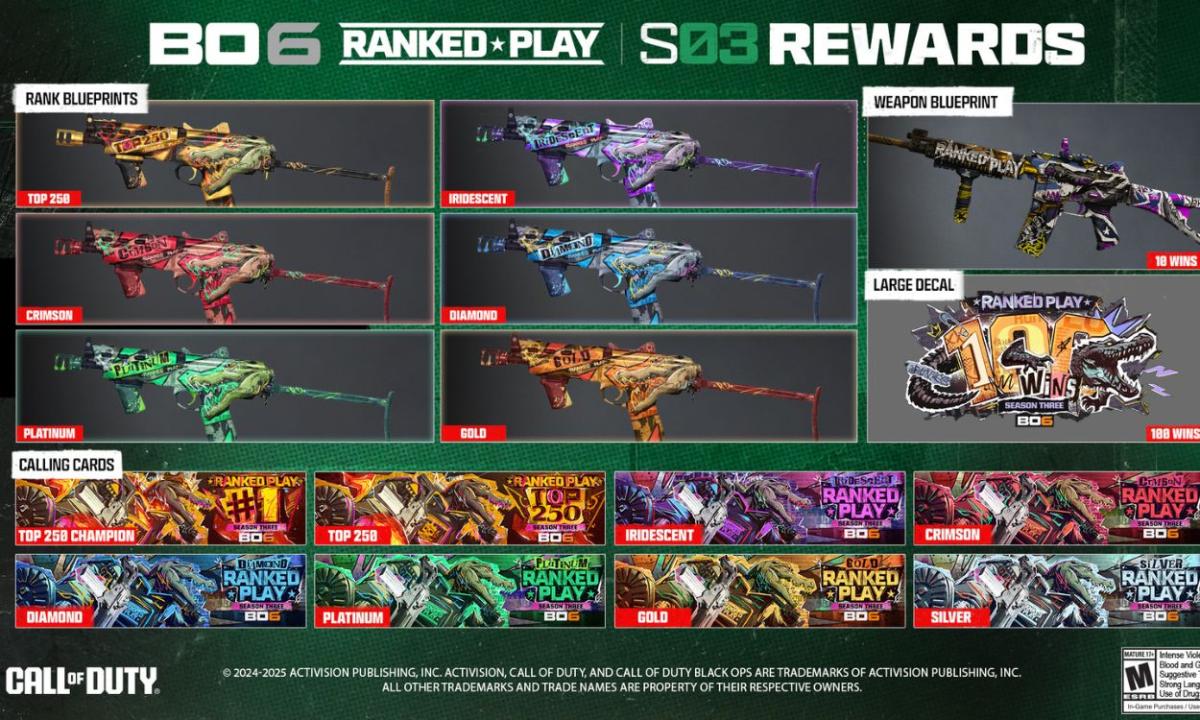 Warzone and Black Ops 6 Season 3: All Ranked Play Rewards | Beebom