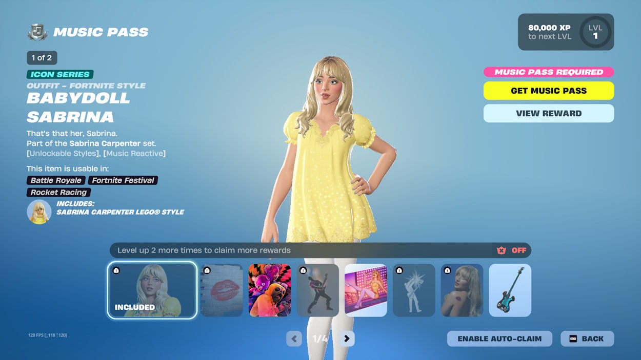 Fortnite Festival Season 8 Music Pass: All Rewards, Sabrina Carpenter ...