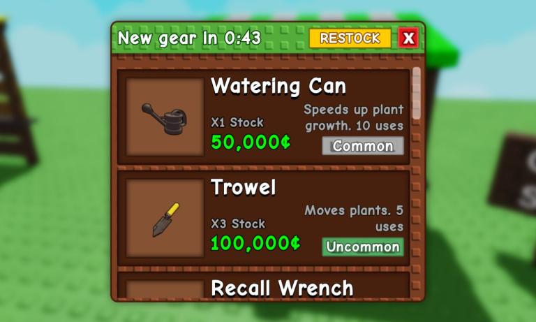 All Grow a Garden Gears (August 2025) | Beebom