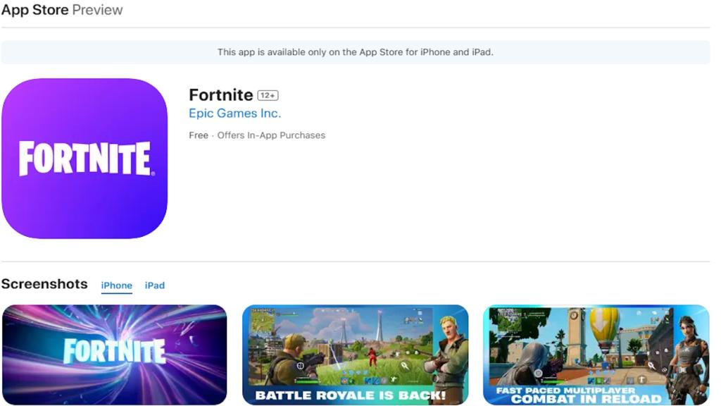 Fortnite Finally Returns to the U.S. iOS App Store: Here’s How to Download It | Beebom