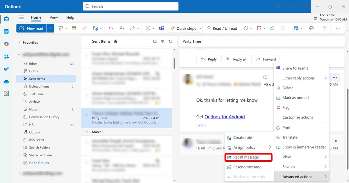 How to Recall an Email in Outlook | Beebom