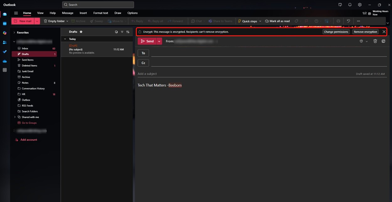 How to Encrypt Emails in Outlook | Beebom