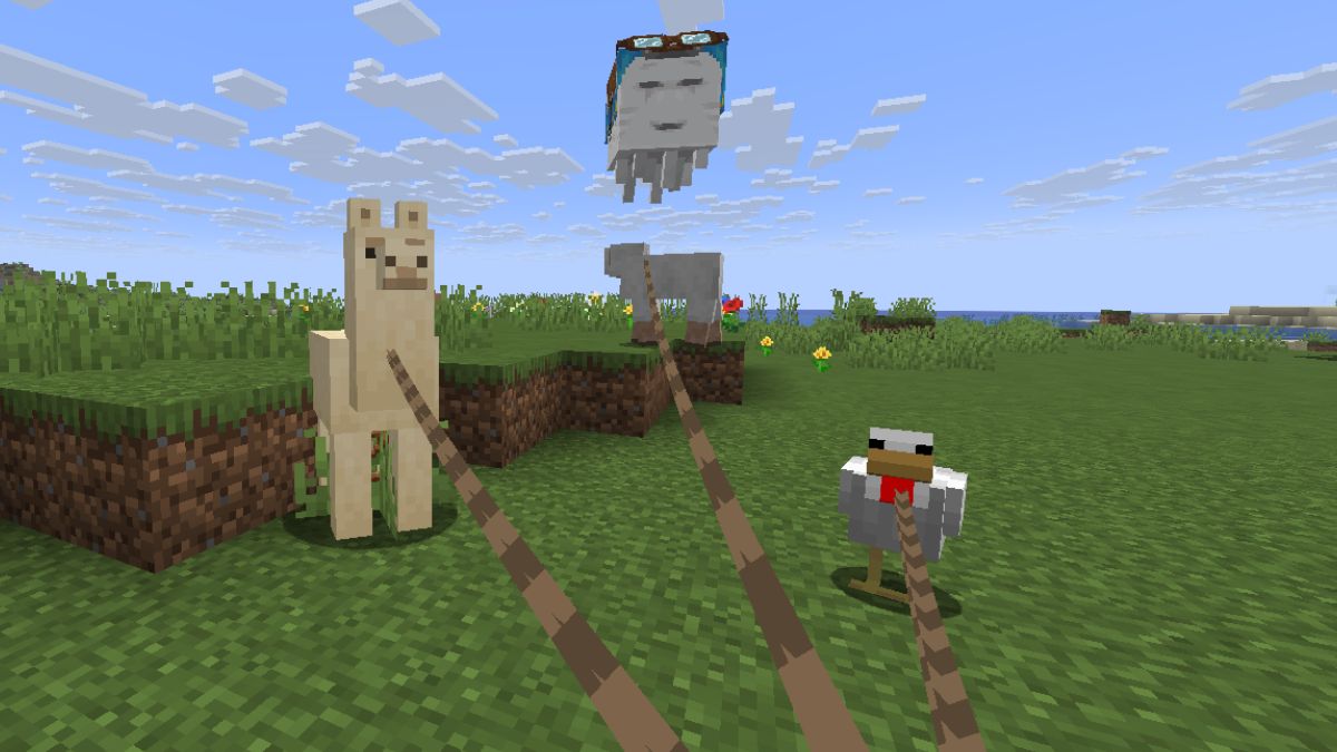 How to Leash Minecraft Mobs Together Using Lead | Beebom