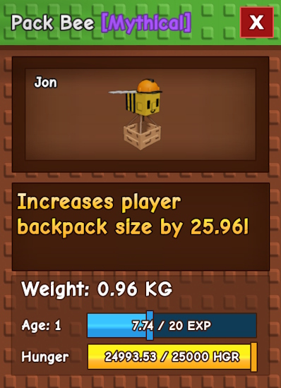 Grow a Garden Pack Bee: How to Increase Backpack Space | Beebom