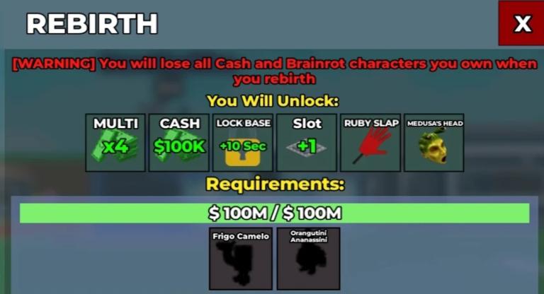 Steal a Brainrot Rebirth Guide - How to Rebirth and All Rewards | Beebom