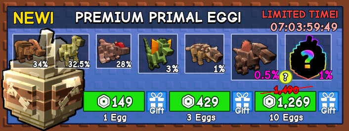 All Primal Egg Pets in Grow a Garden | Beebom