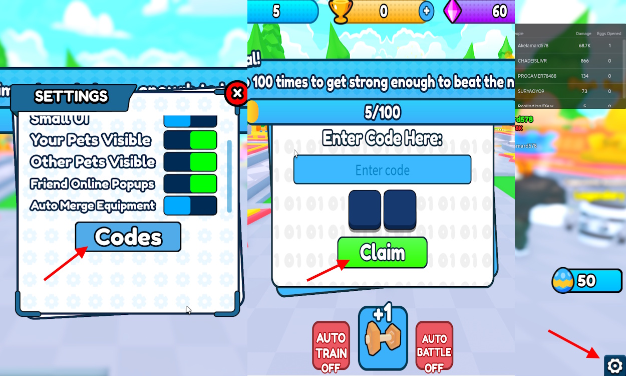 Gym Showdown Simulator Codes (December 2025) | Beebom