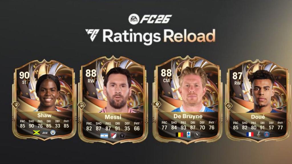 EA FC 26 Ratings Reload Team 2: Messi, De Bruyne, Doue, and More | Beebom