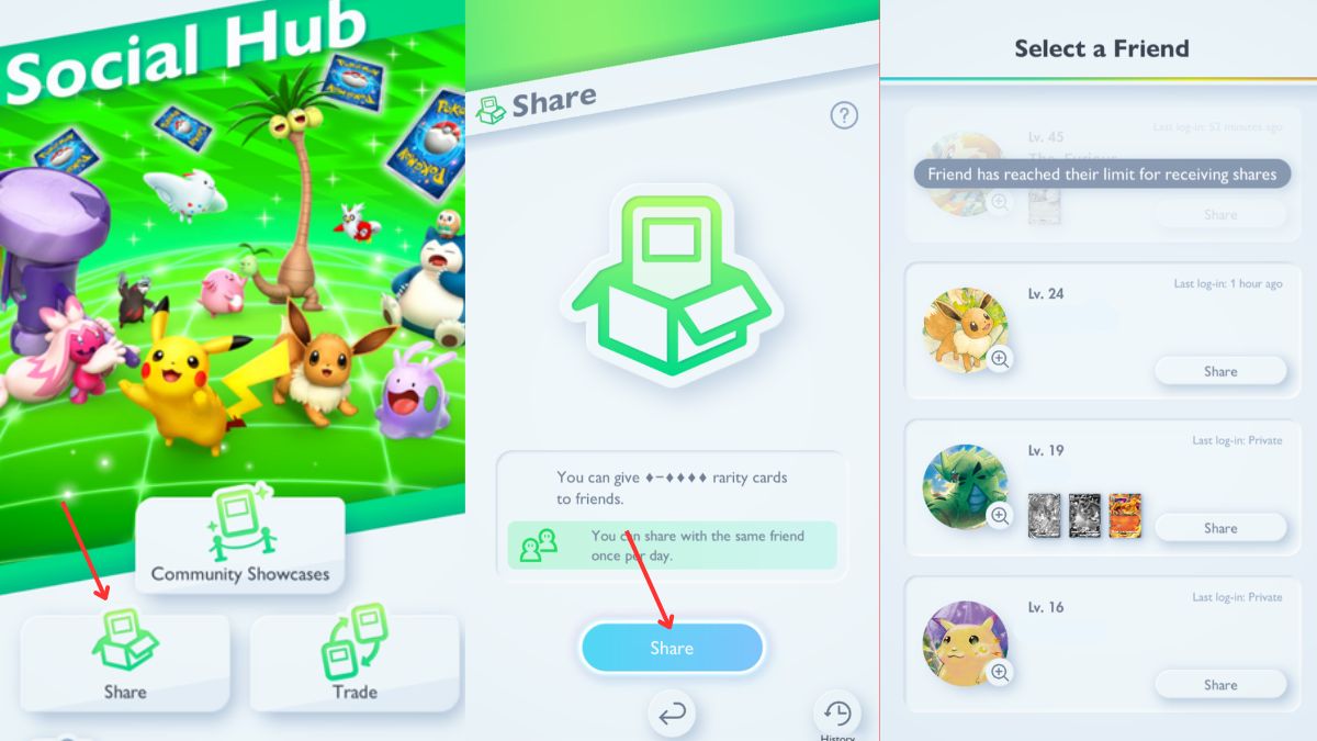 How to Share Pokemon TCG Pocket Cards With Friends | Beebom