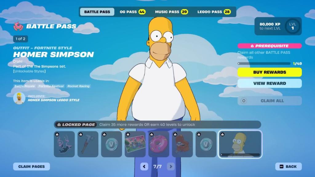 Fortnite Simpsons Battle Pass: All Rewards and How to Get Them | Beebom