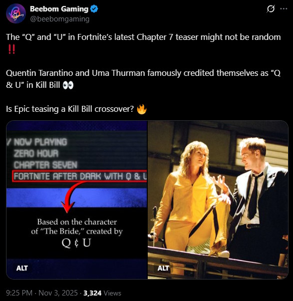 Fortnite Kill Bill Crossover Confirmed in Zero Hour Live Event Leaked ...