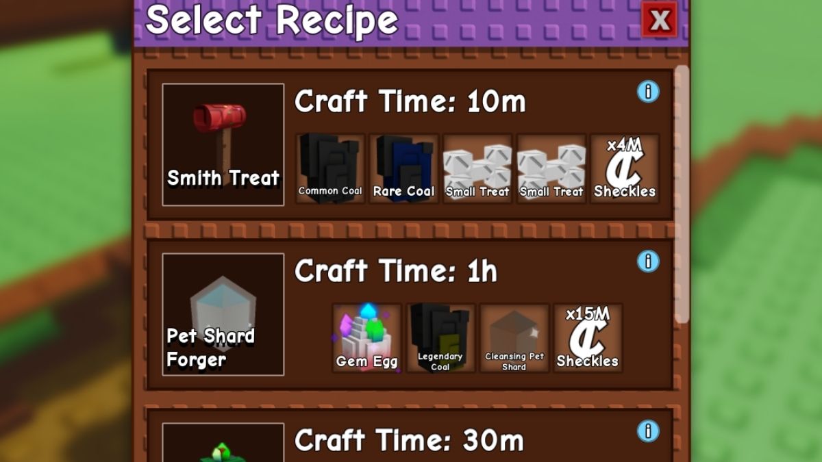 Grow a Garden Gear Crafting Recipes in Smithing Event | Beebom