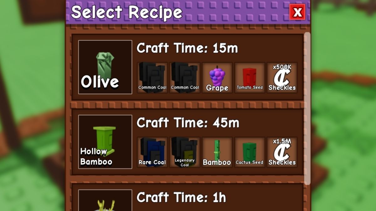Grow a Garden Seed Crafting Recipes in Smithing Event | Beebom