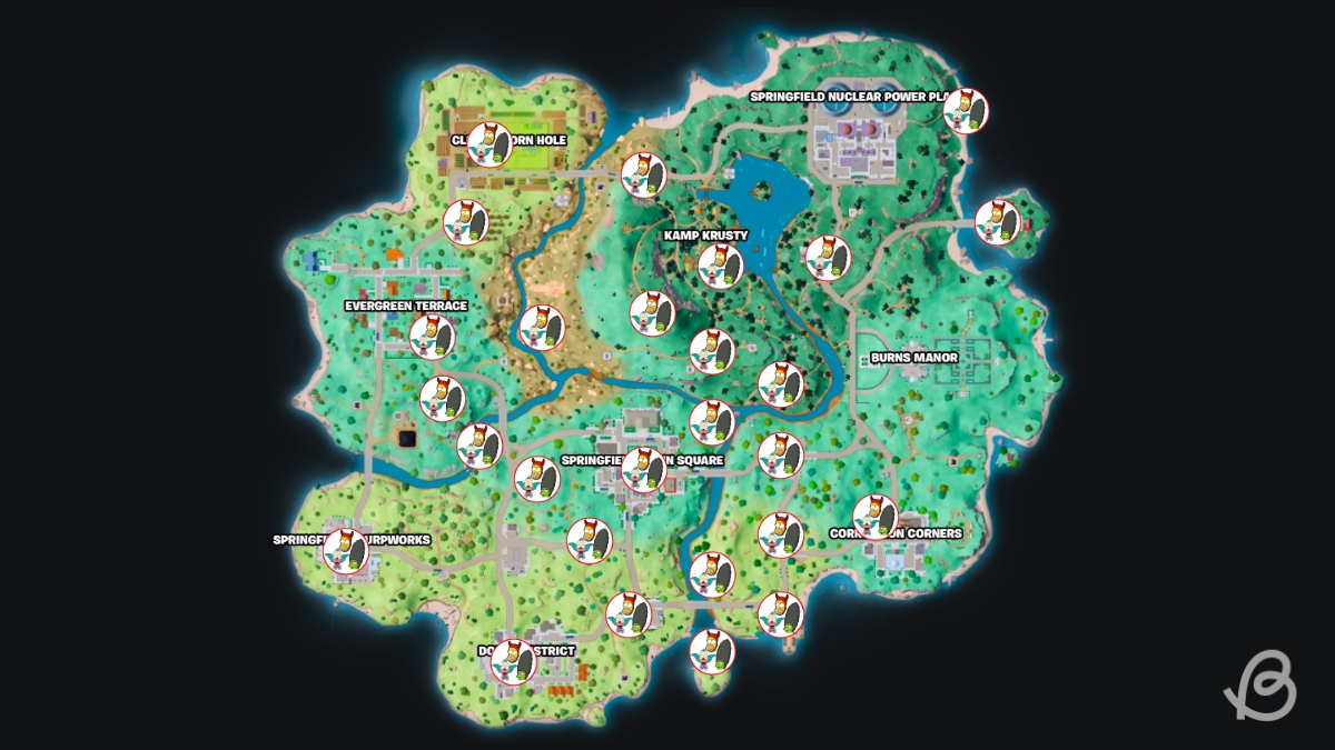 Fortnite Simpsons Bosses Guide: Spawn Locations and How to Defeat Them ...