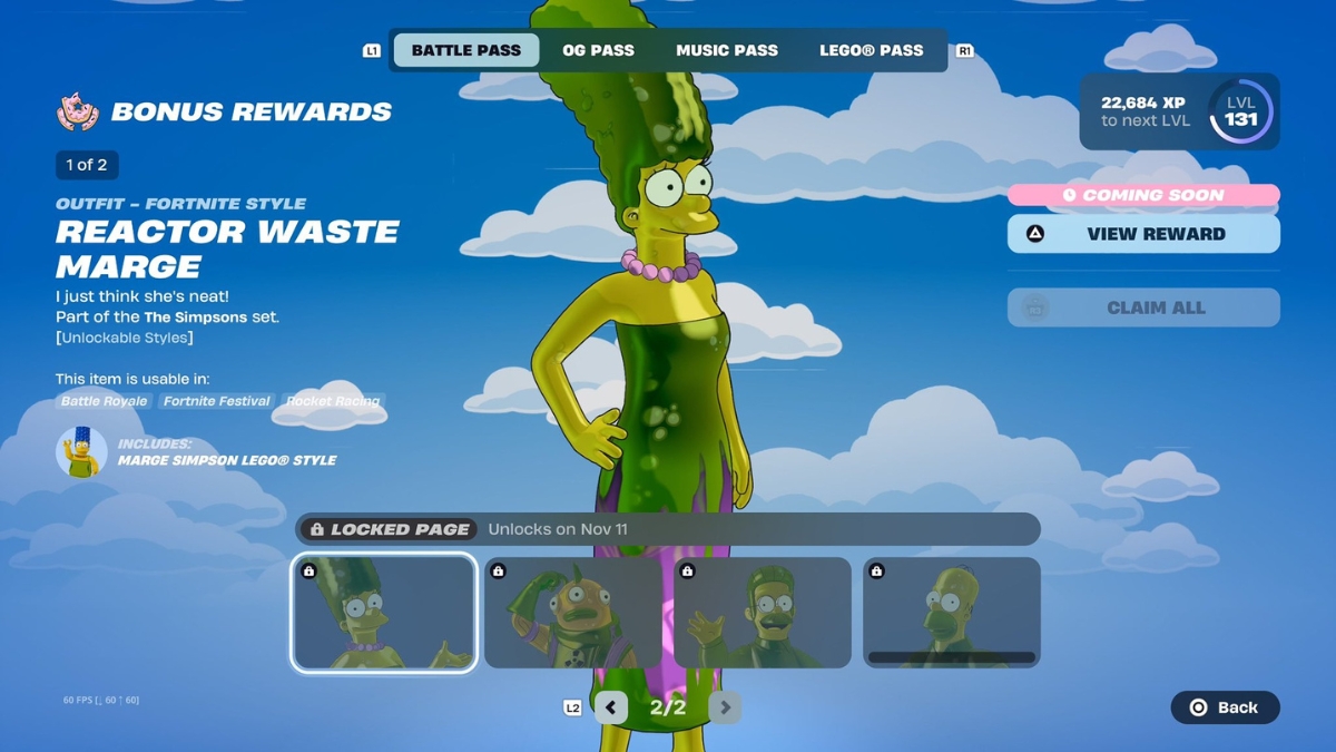 Fortnite Simpsons Season November 11 Update Patch Notes: New Mythics ...
