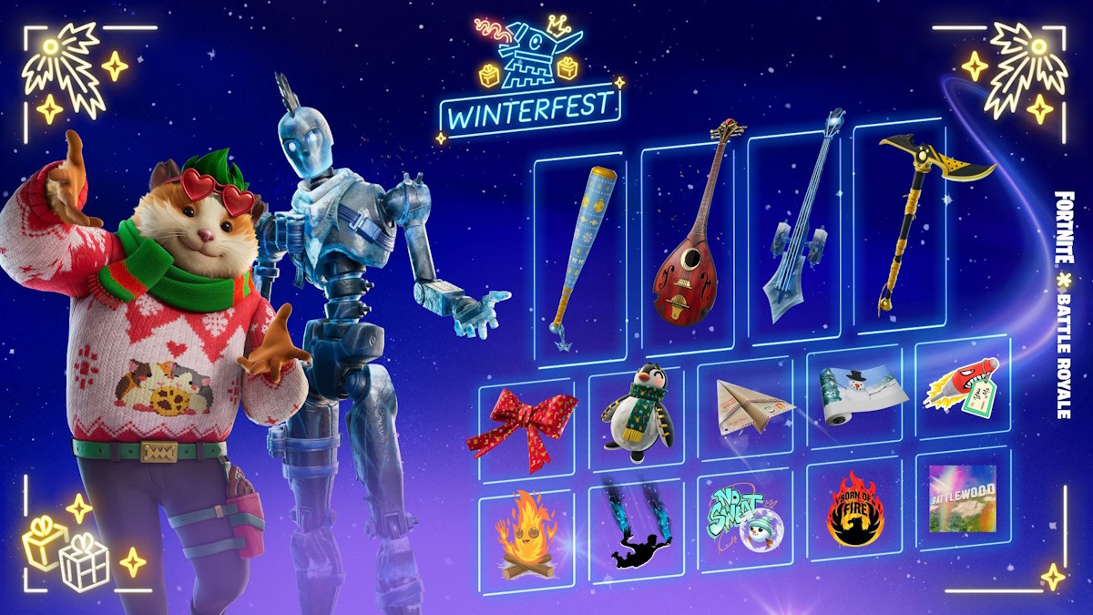 All Fortnite Winterfest 2025 Lodge Gifts and Cosmetics | Beebom