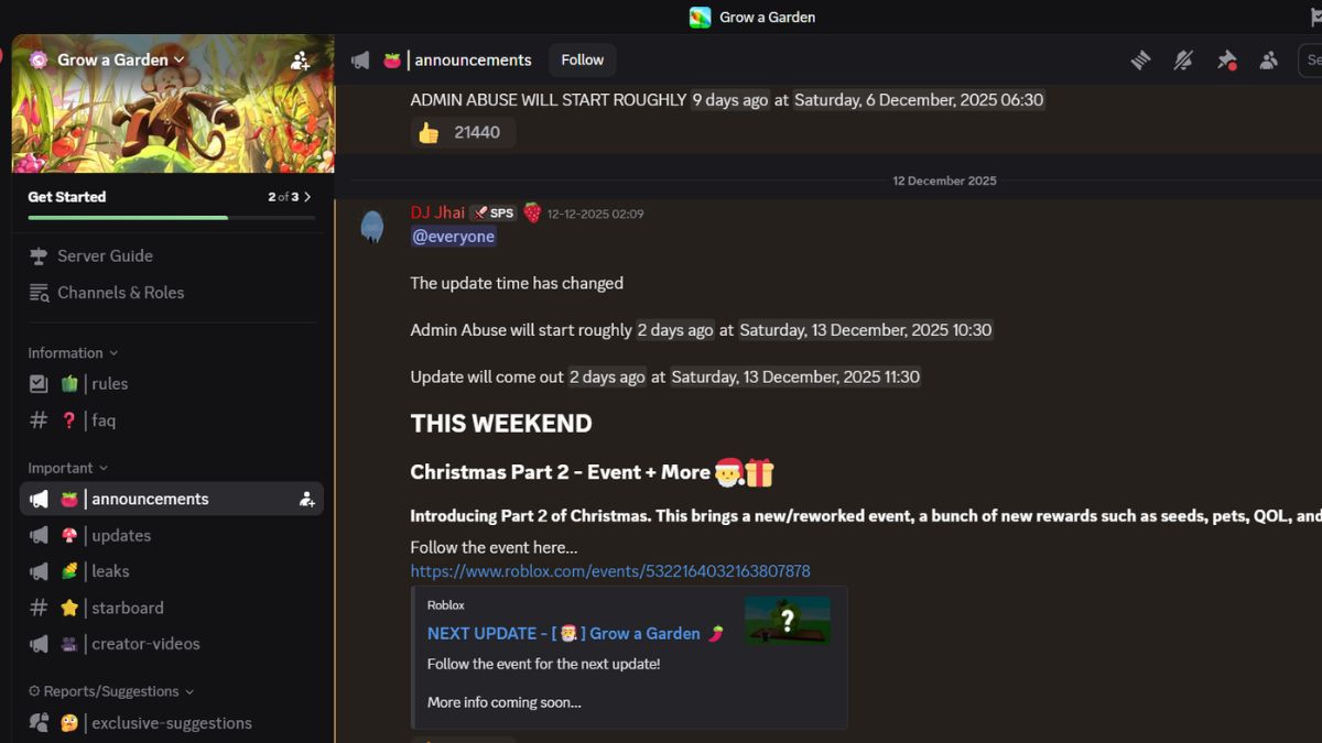 The Official Grow a Garden Discord and Trello Link | Beebom