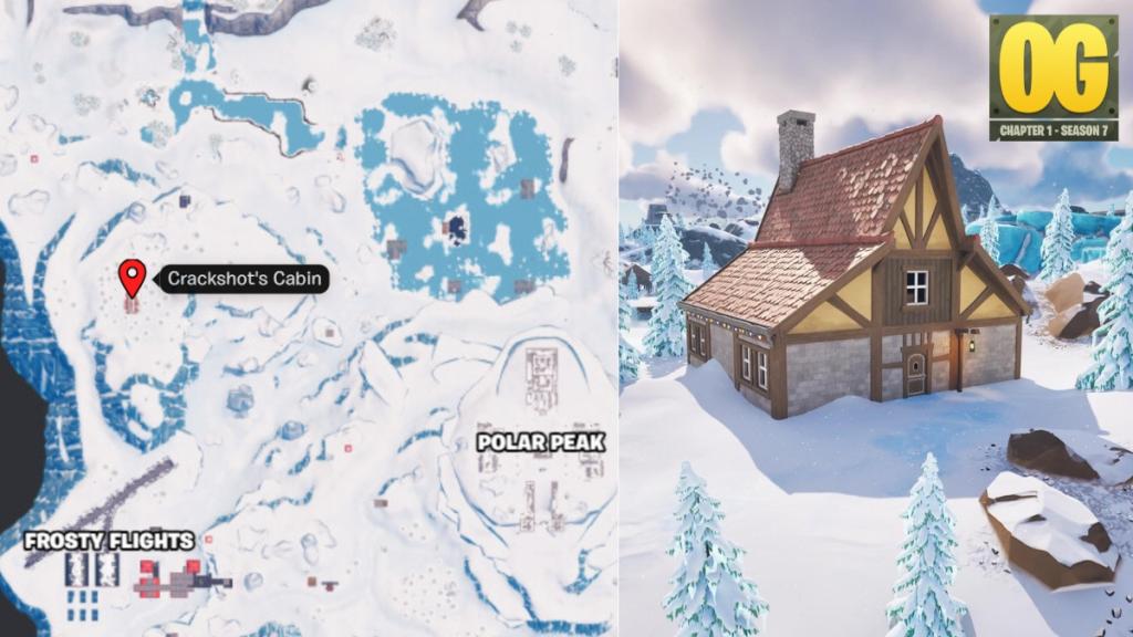 Where is Crackshot Cabin in Fortnite: OG and Chapter 7 Map Location ...