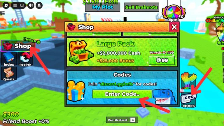 My Fishing Brainrots Codes March 2026 Beebom