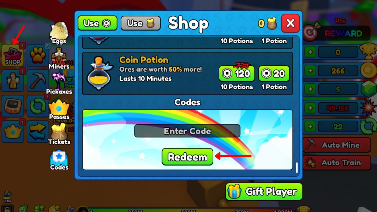 Pickaxe Simulator Codes (May 2026) | Beebom