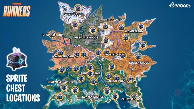 All Fortnite Sprite Chest Locations in Chapter 7 Season 3 | Beebom
